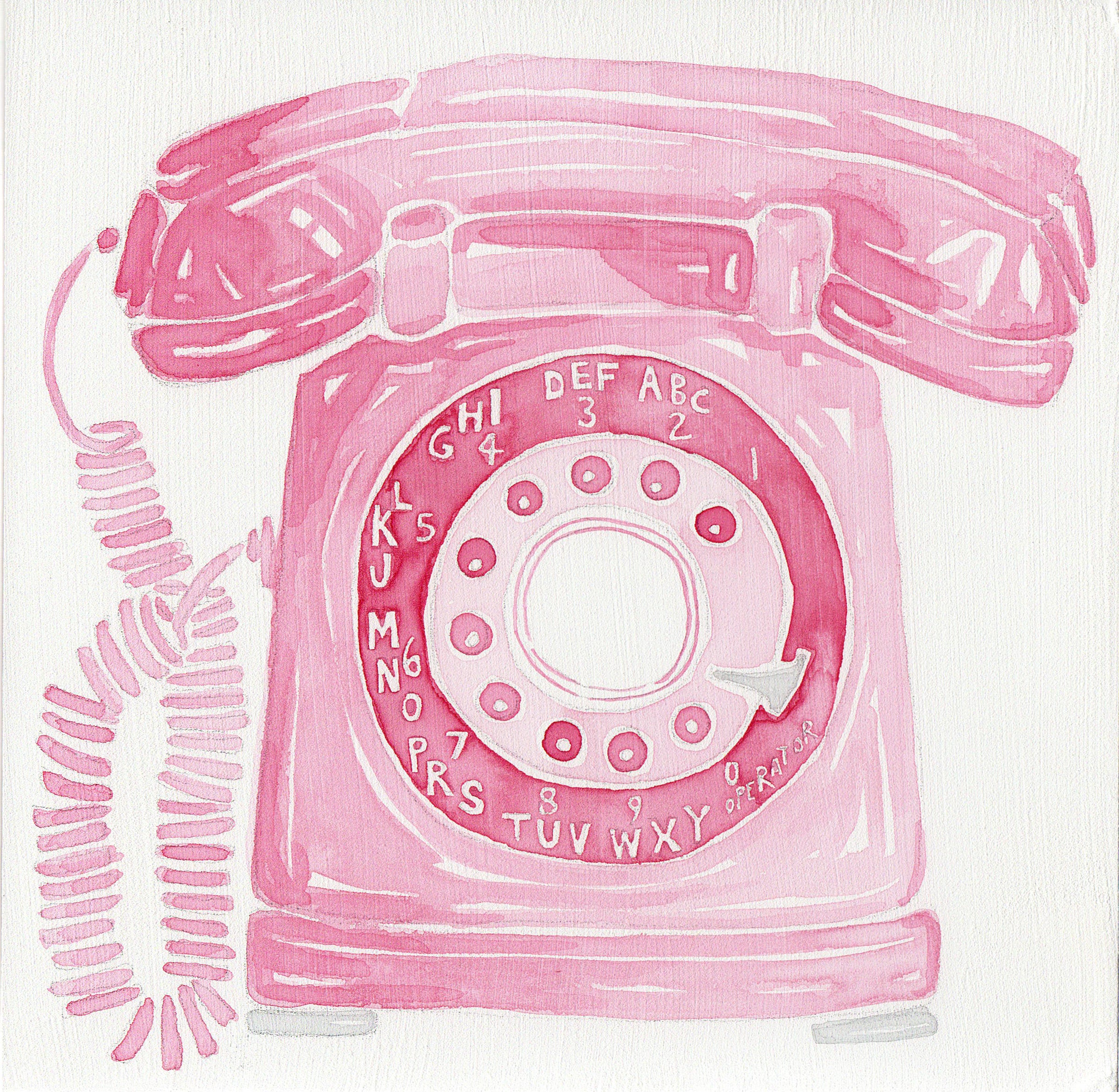 Pink Rotary Phone